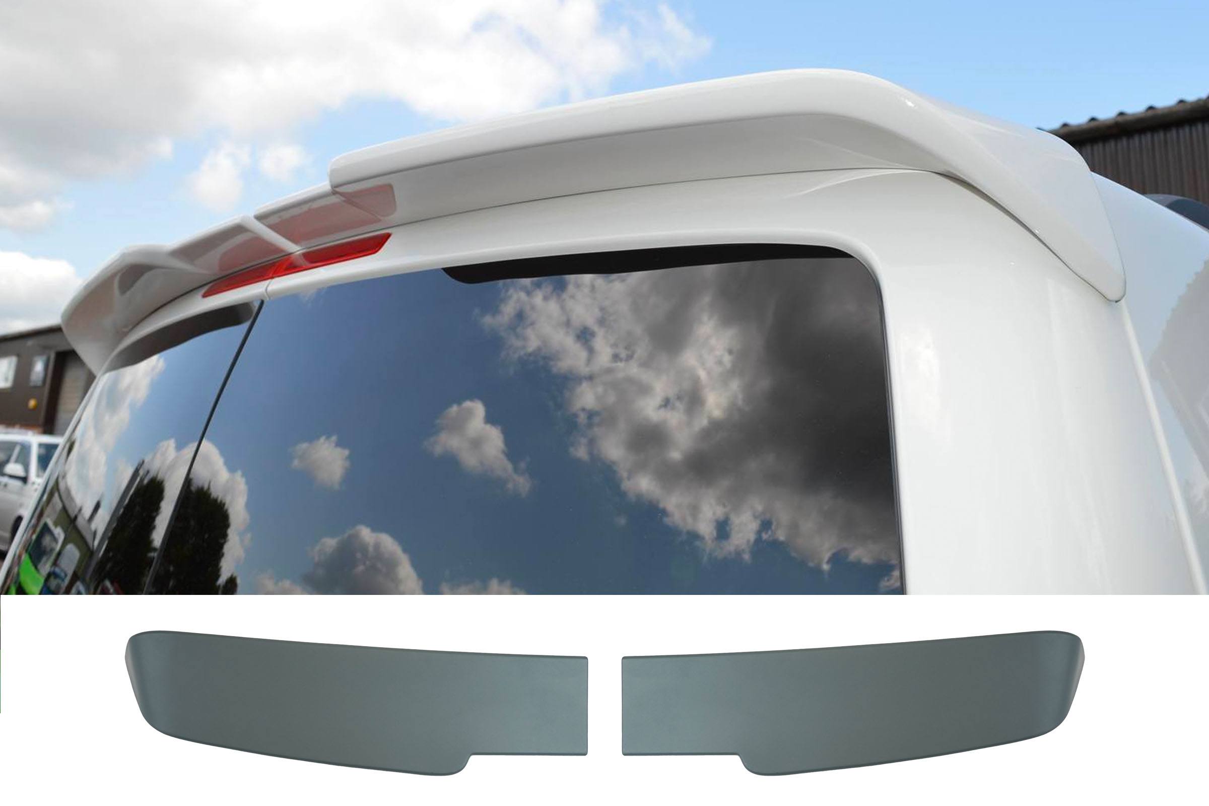 VW T5 OEM Style Rear Spoiler - Twin Door (PRIMED)