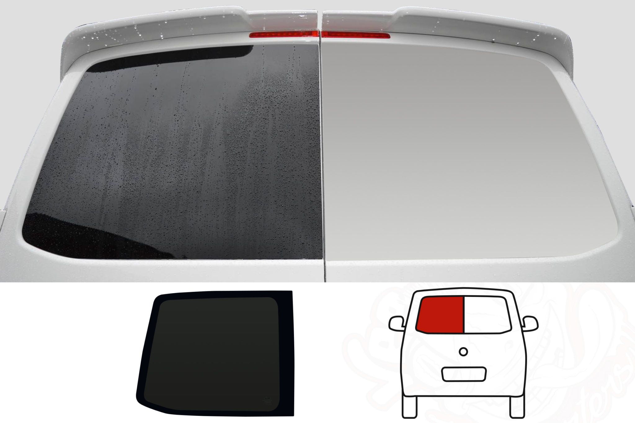 VW T5 Privacy Tinted Twin Door Windows - Vee Dub