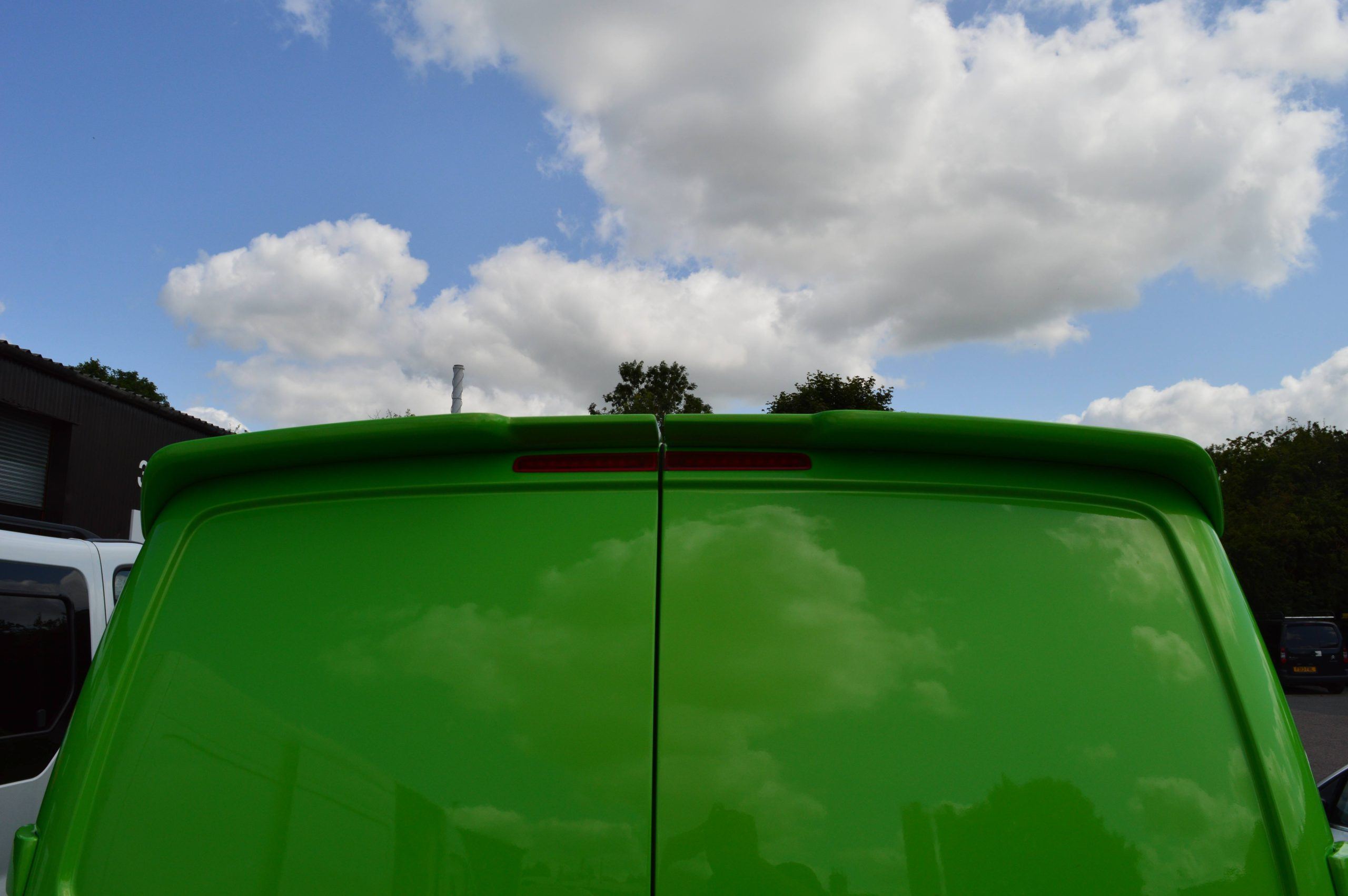 VW T5 Primed OEM Style Rear Spoiler - Twin Door