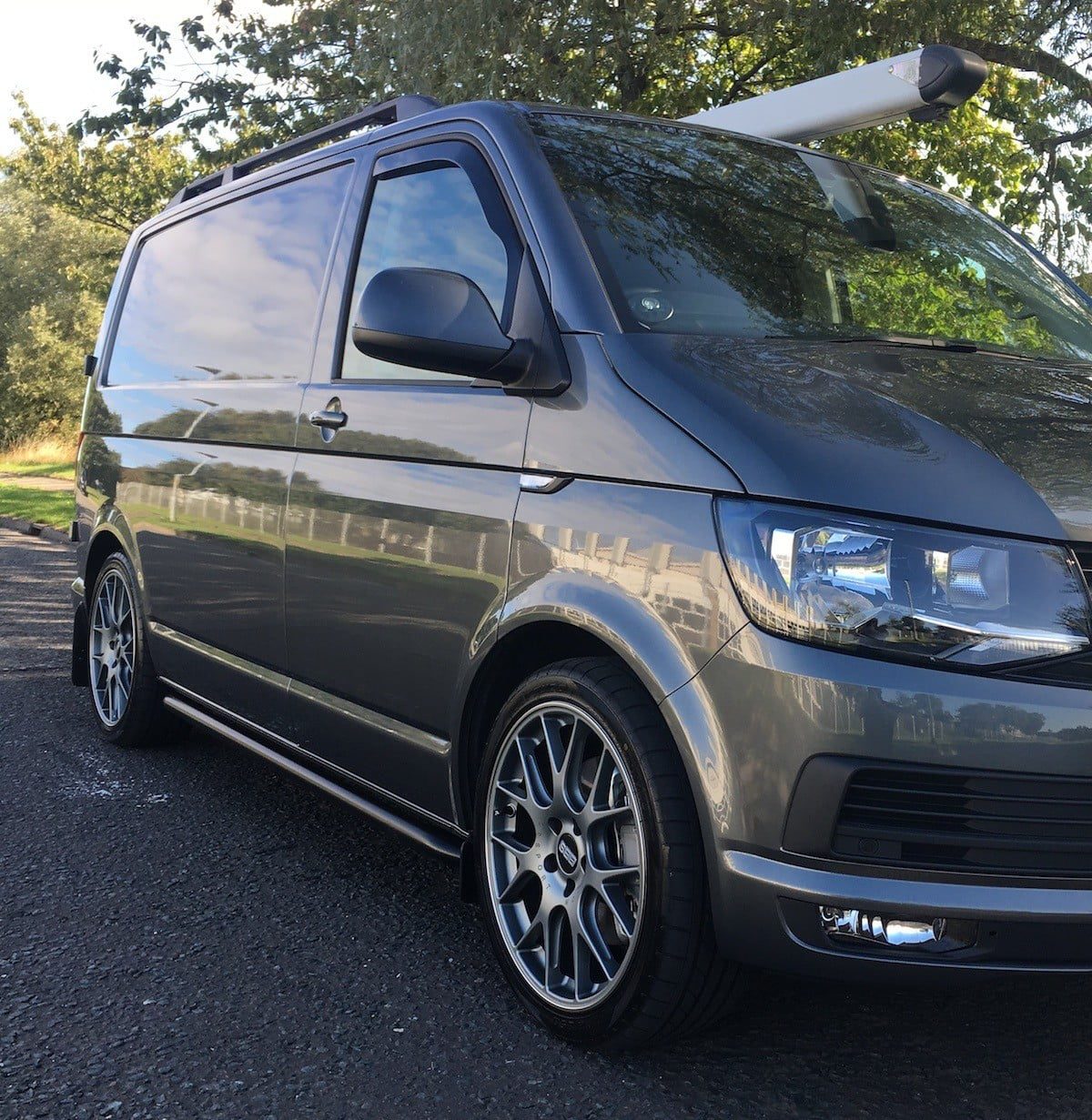 VW T6/T6.1 Matt Black OEM Style Side Bars - Vee Dub Transporters
