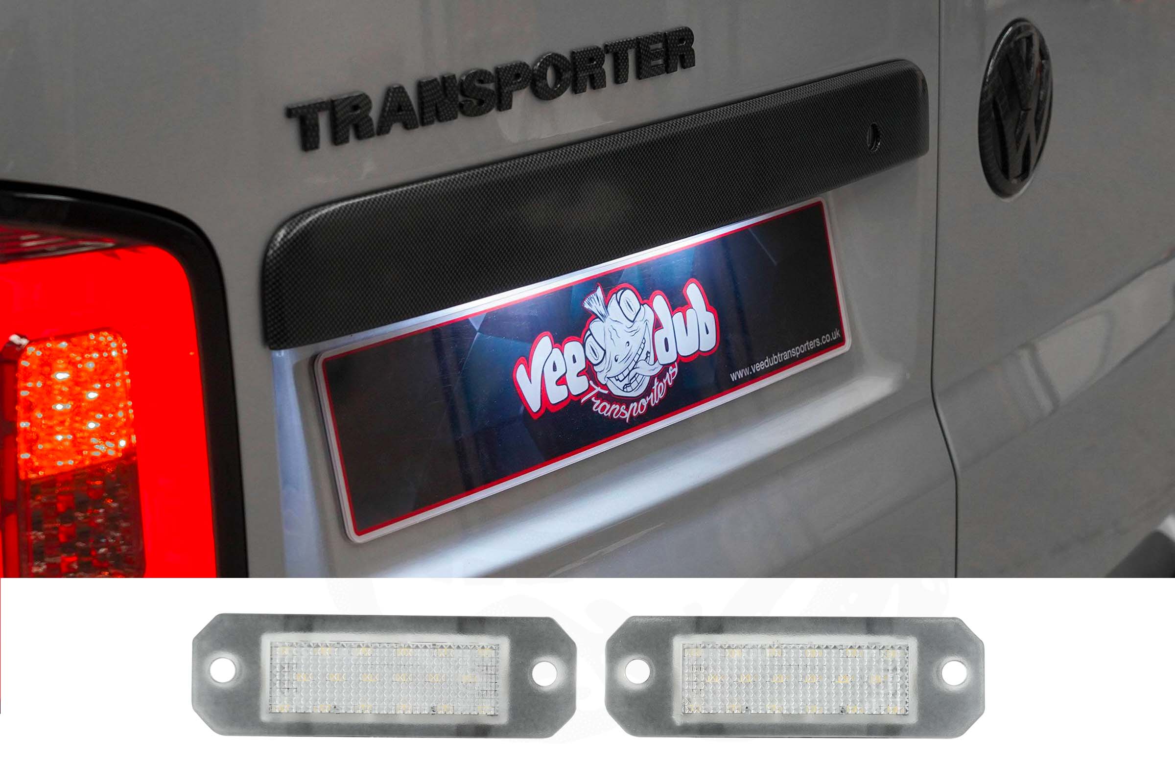 VW T6/T6.1 LED Rear Number Plate Lights - Vee Dub Transporters