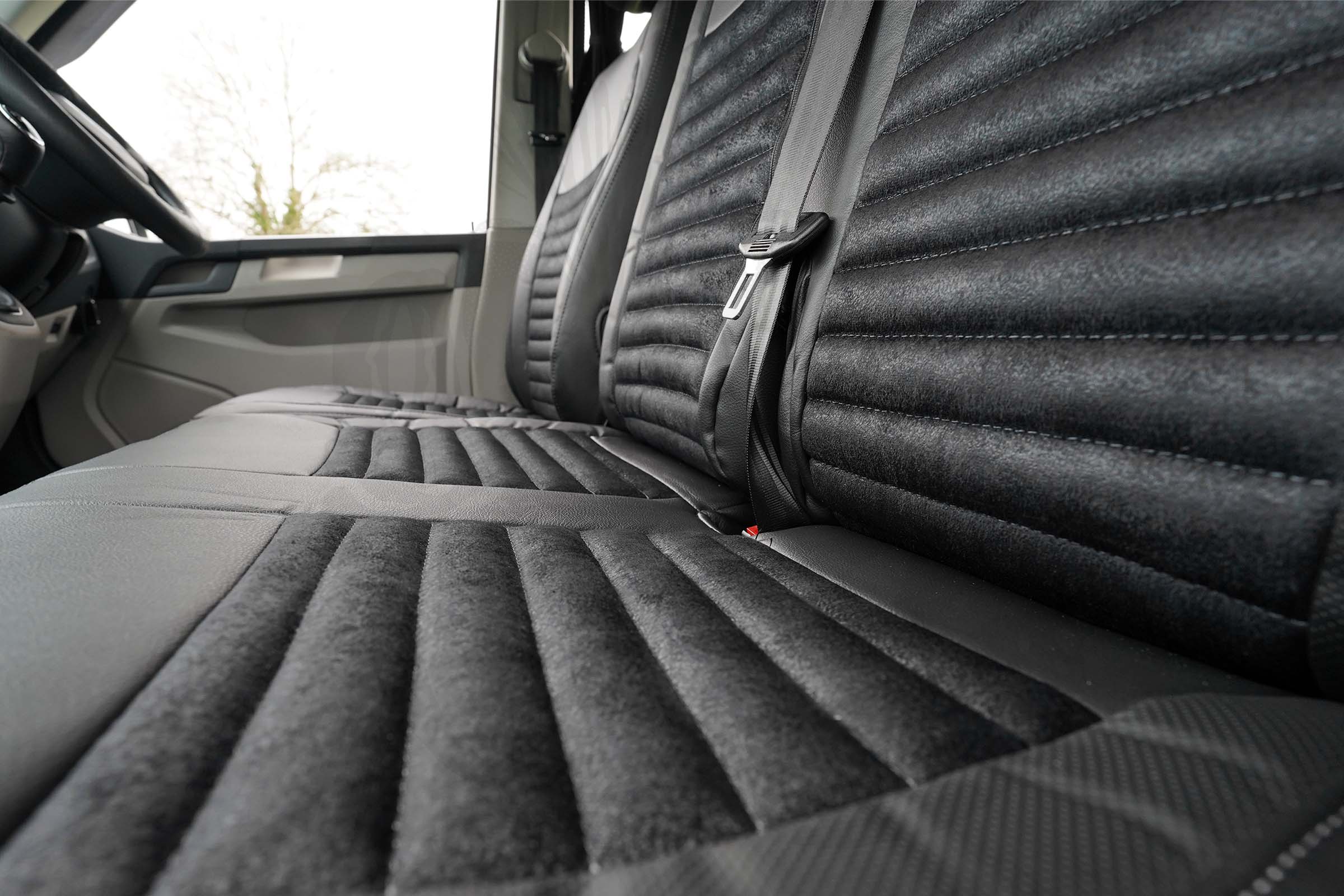 VW T6/T6.1 Alcantara Style Seat Covers - Black